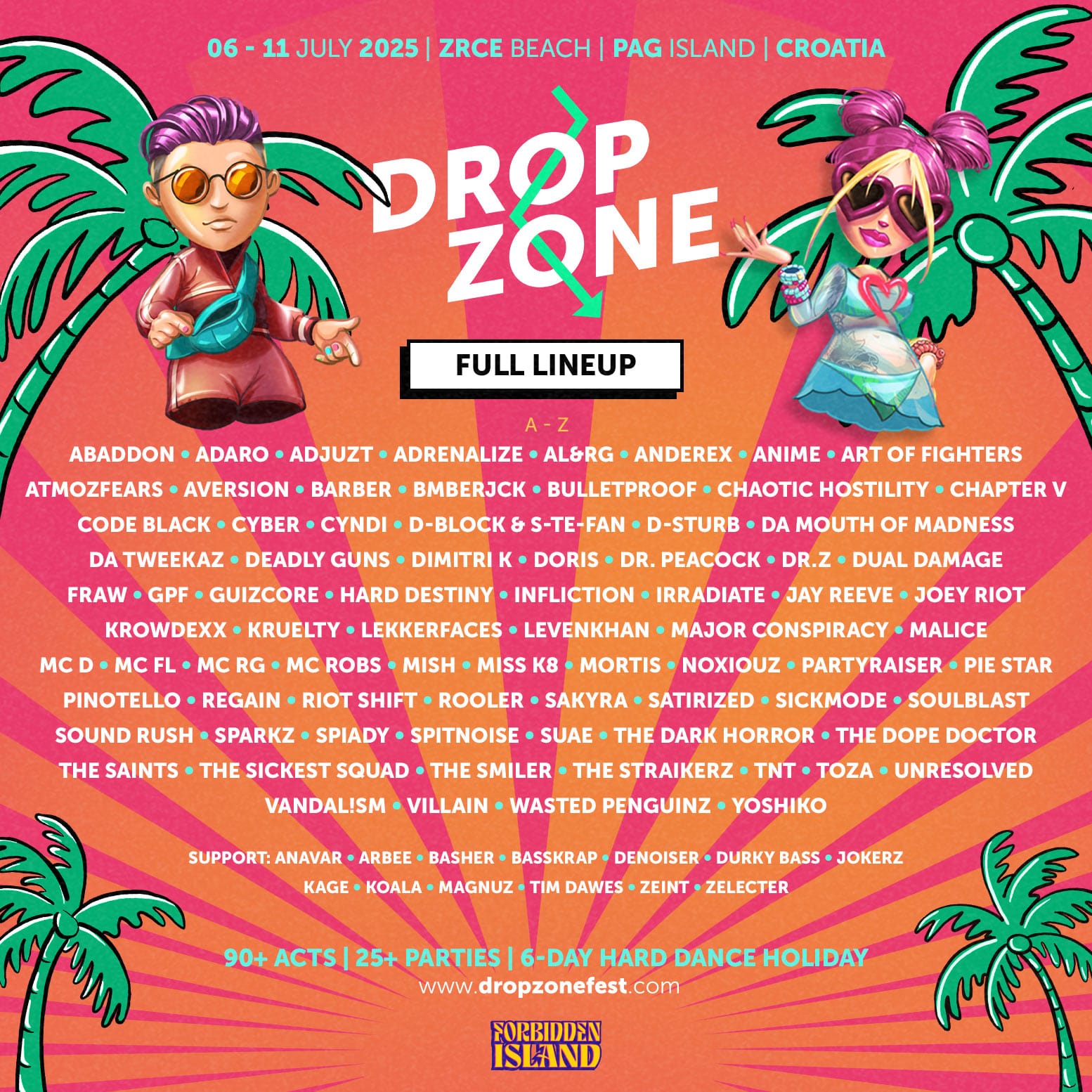 Lineup — Dropzone 2026┃Zrce Beach┃Croatia